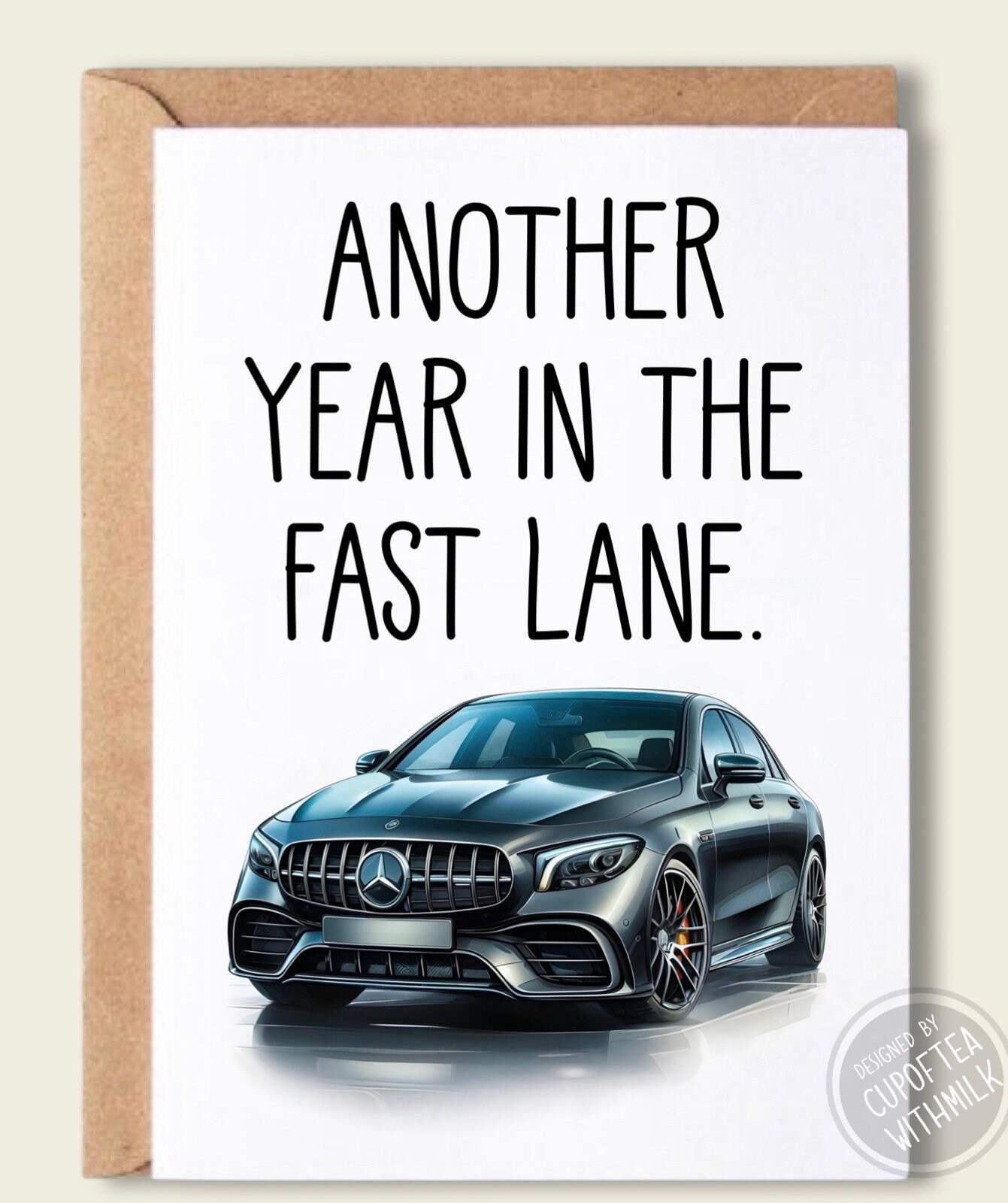 Mercedez Benz AMG Inspired Birthday Card Car Lovers Happy Birthday Card ...