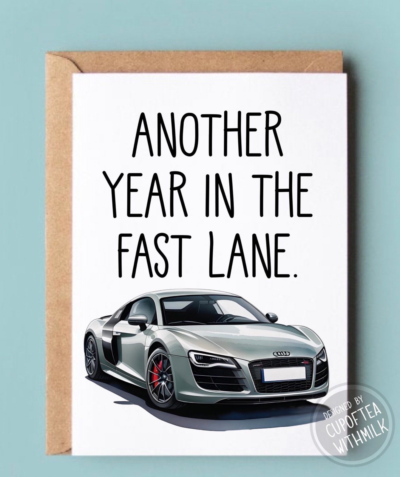 Audi R8 Inspired Birthday Card - Car Lovers - Happy Birthday Card ...