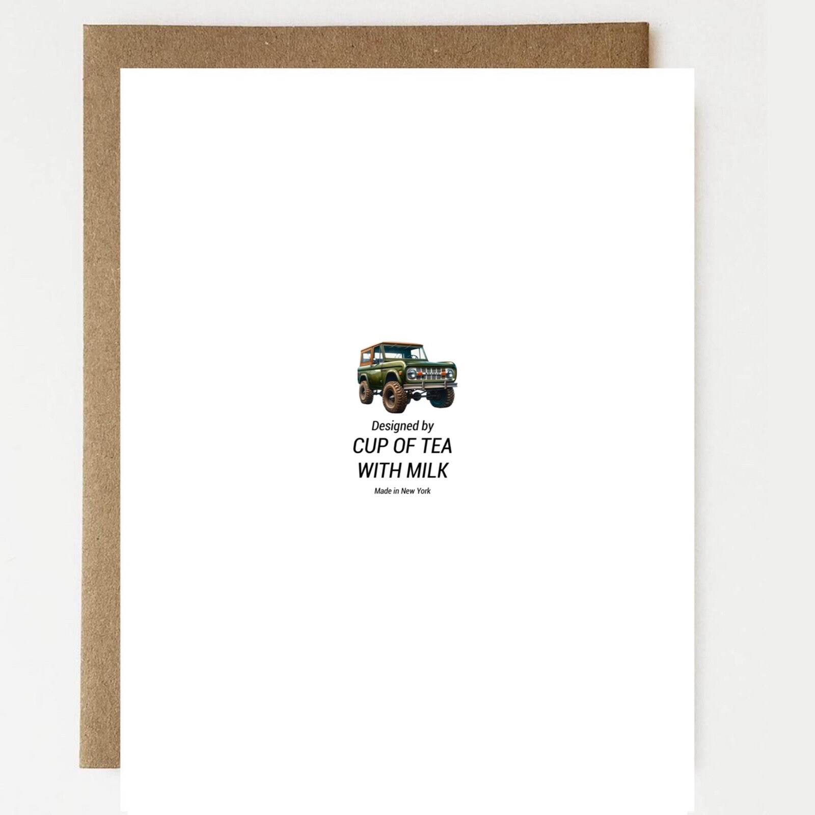 Classic Bronco SUV Inspired - Happy Birthday Card - Greeting Card ...