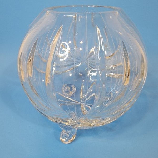 Large Crystal Rose Bowl Vase - Etsy