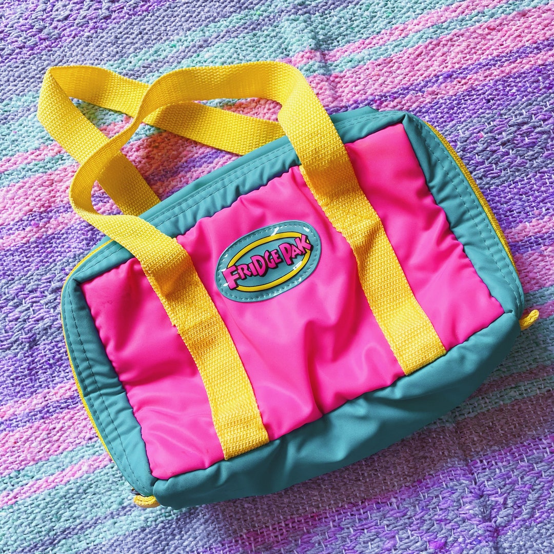 VINTAGE Neon Colorful 80s 90s Kid Fridge Pak Lunchbox - Etsy