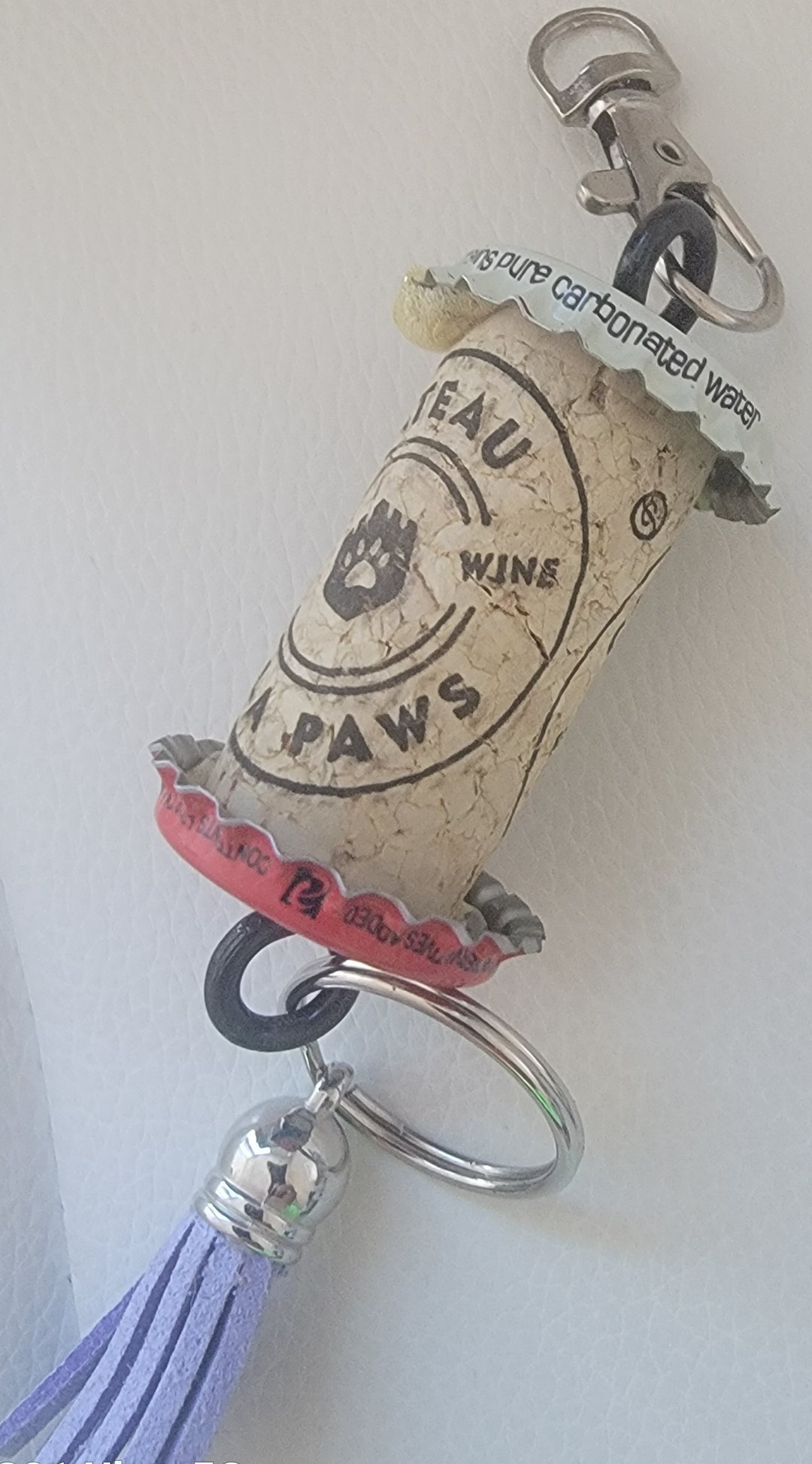 Cork Screw Key Chain - Etsy