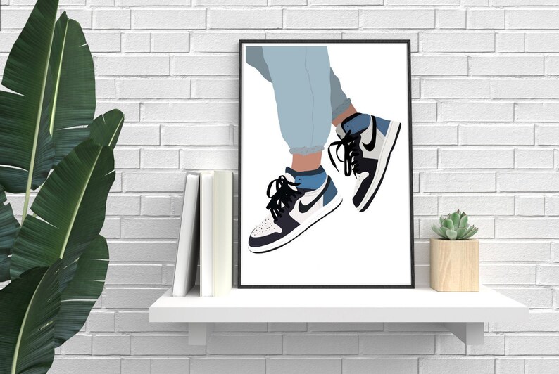 Blue Air Jordan's Print Air Jordan Poster, Sneakers Poster, Nike ...