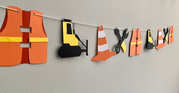 Construction Garland Party Garland Construction Vest Tools | Etsy