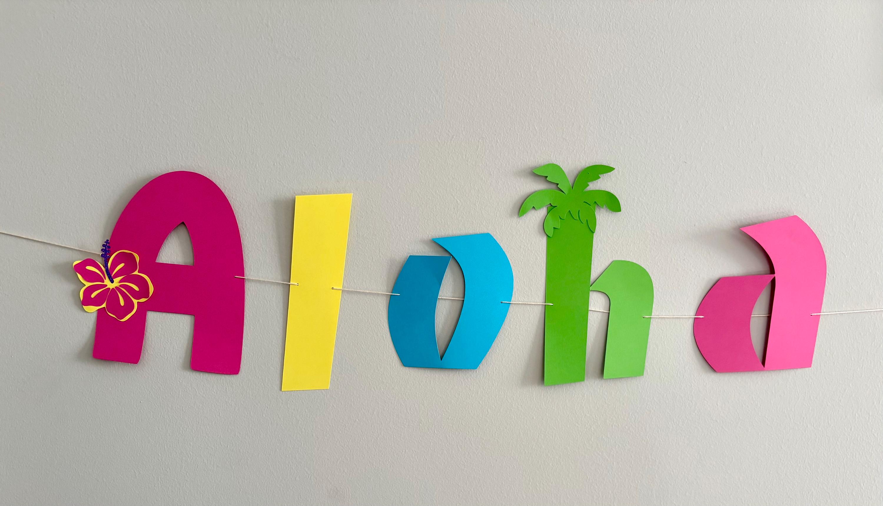 Luau Party Banner|aloha Party Banner| Tropical| Party Decorations ...