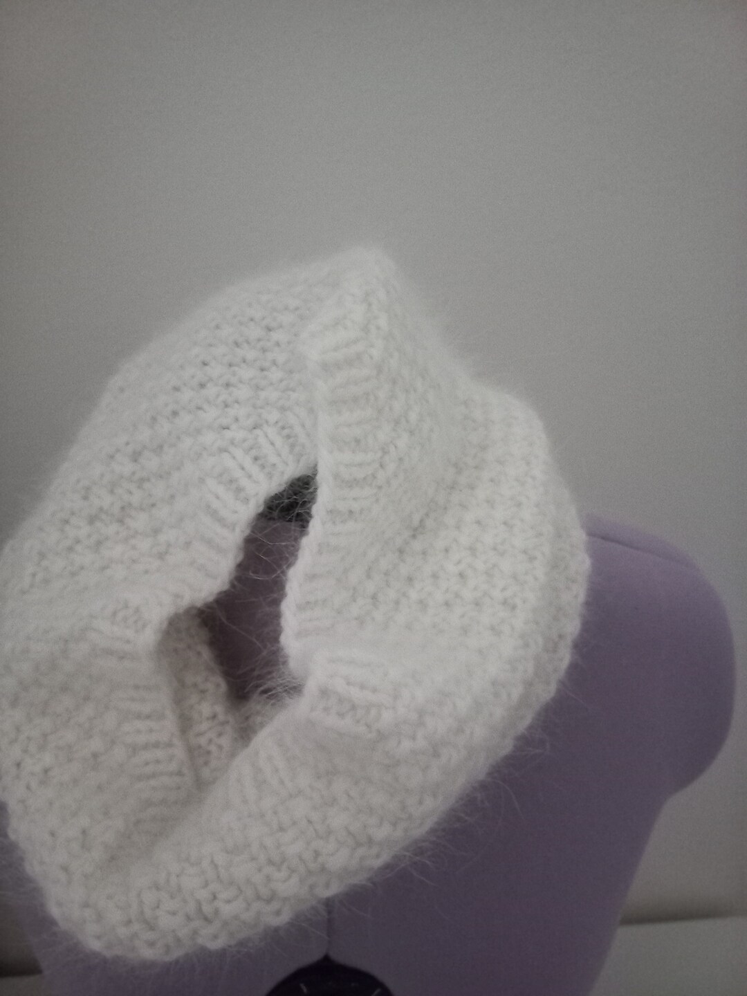 White Angora Snood,in Stock,ready to Ship, Fluffy and Soft Angora Scarf ...