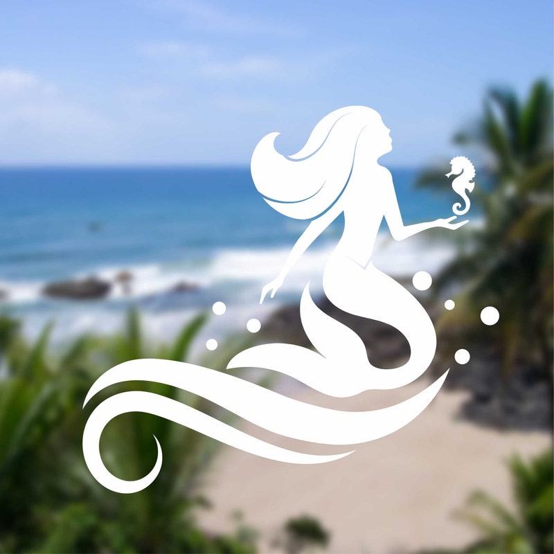 Mermaid Car Sticker - Etsy