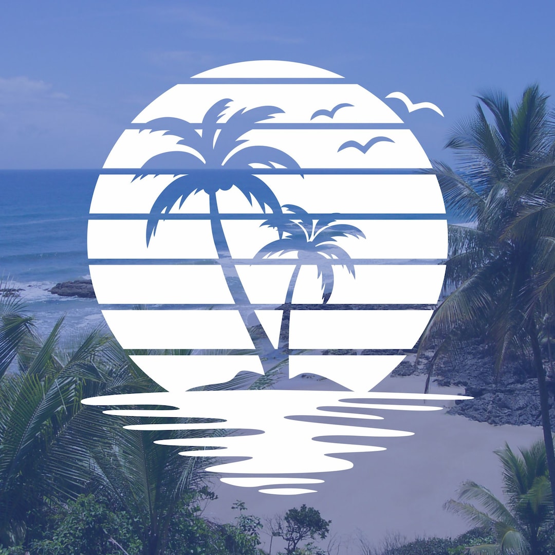 BEACH SUNSET Vinyl Decal Sticker, Adventure Decal, Nature Decal, Beach ...