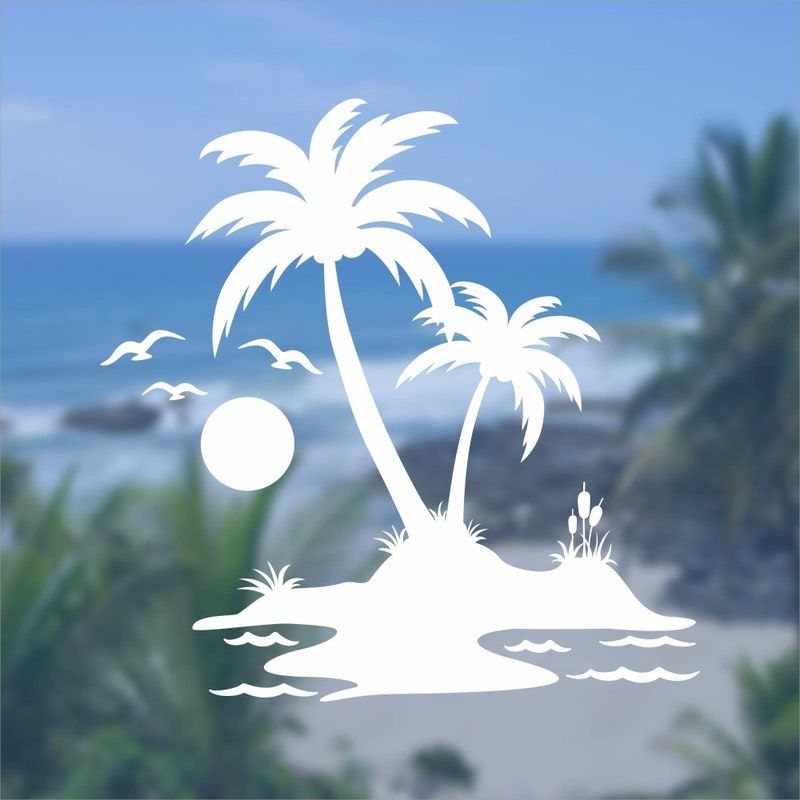 Palm Tree Decal - Etsy