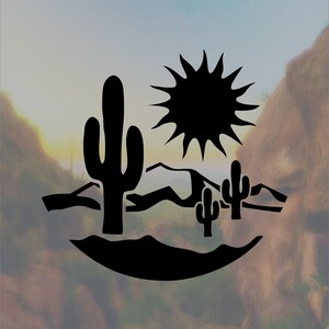 DESERT SUNSET Vinyl Decal Sticker, Adventure Decal | Nature Decal ...