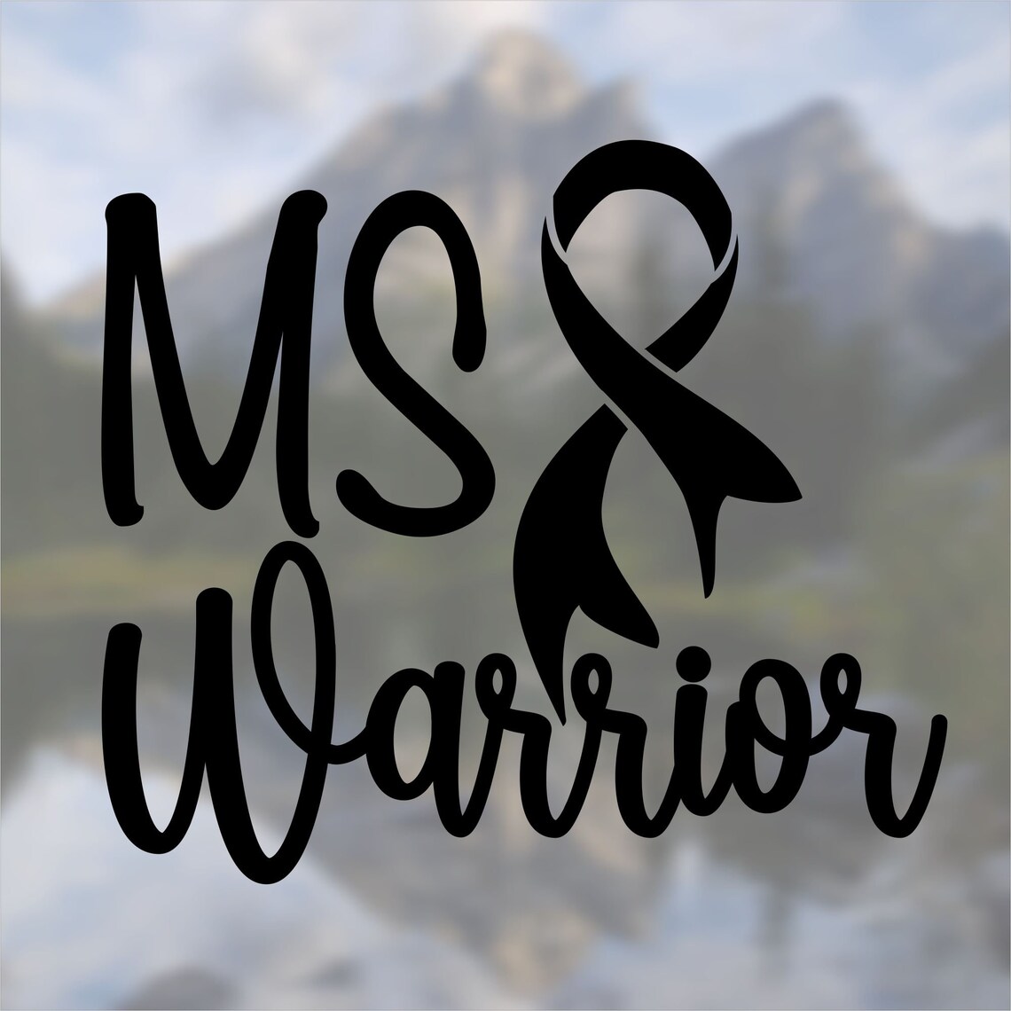 MS WARRIOR M.S. Support Vinyl Decal Sticker Custom Name | Etsy