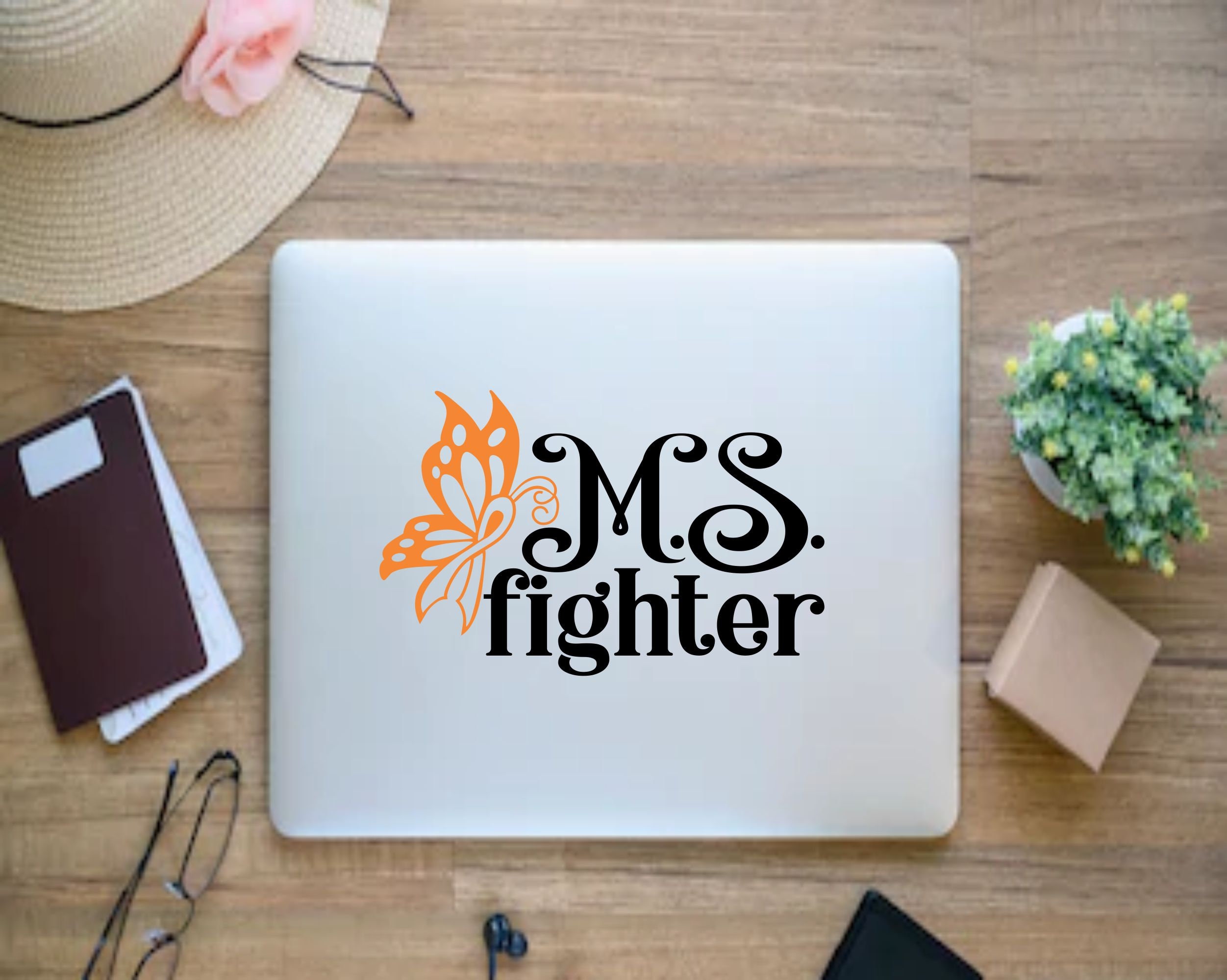 MS Fighter Vinyl Decal: Multiple Sclerosis Awareness, Cure MS Gift ...