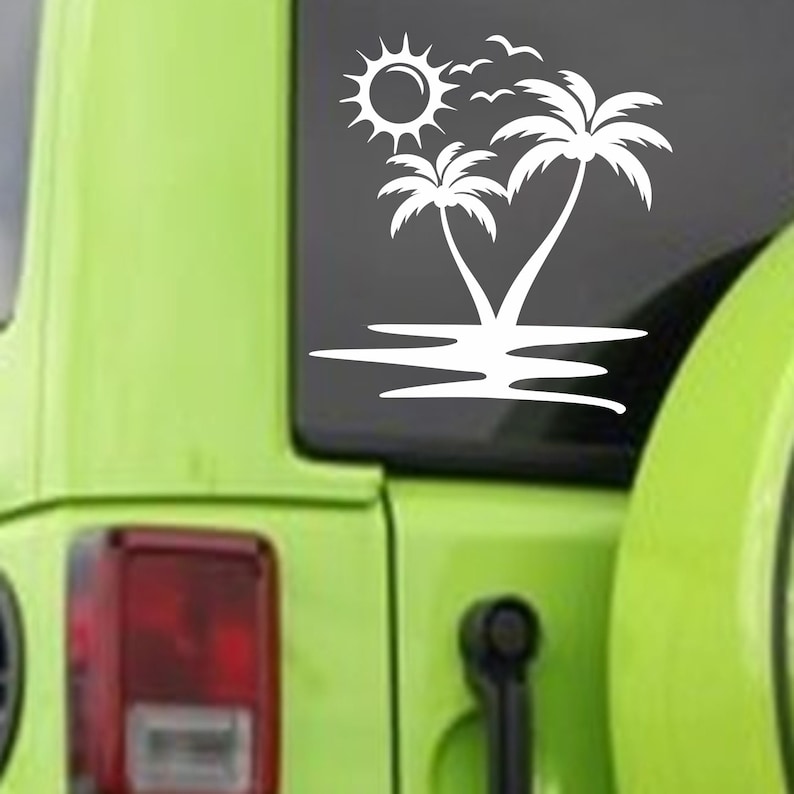 BEACH SUNSET Vinyl Decal Sticker, Adventure Decal, Nature Decal, Beach ...