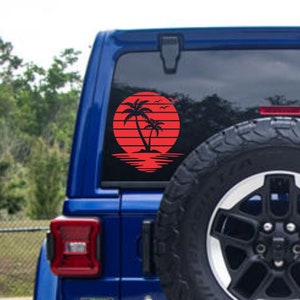 BEACH SUNSET Vinyl Decal Sticker, Adventure Decal, Nature Decal, Beach ...