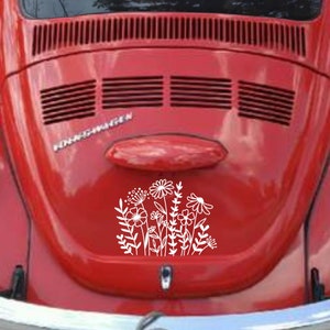 Bo-ho Wildflower Stem Vinyl Decal Sticker, for Laptop, Cup, Mug, Car ...
