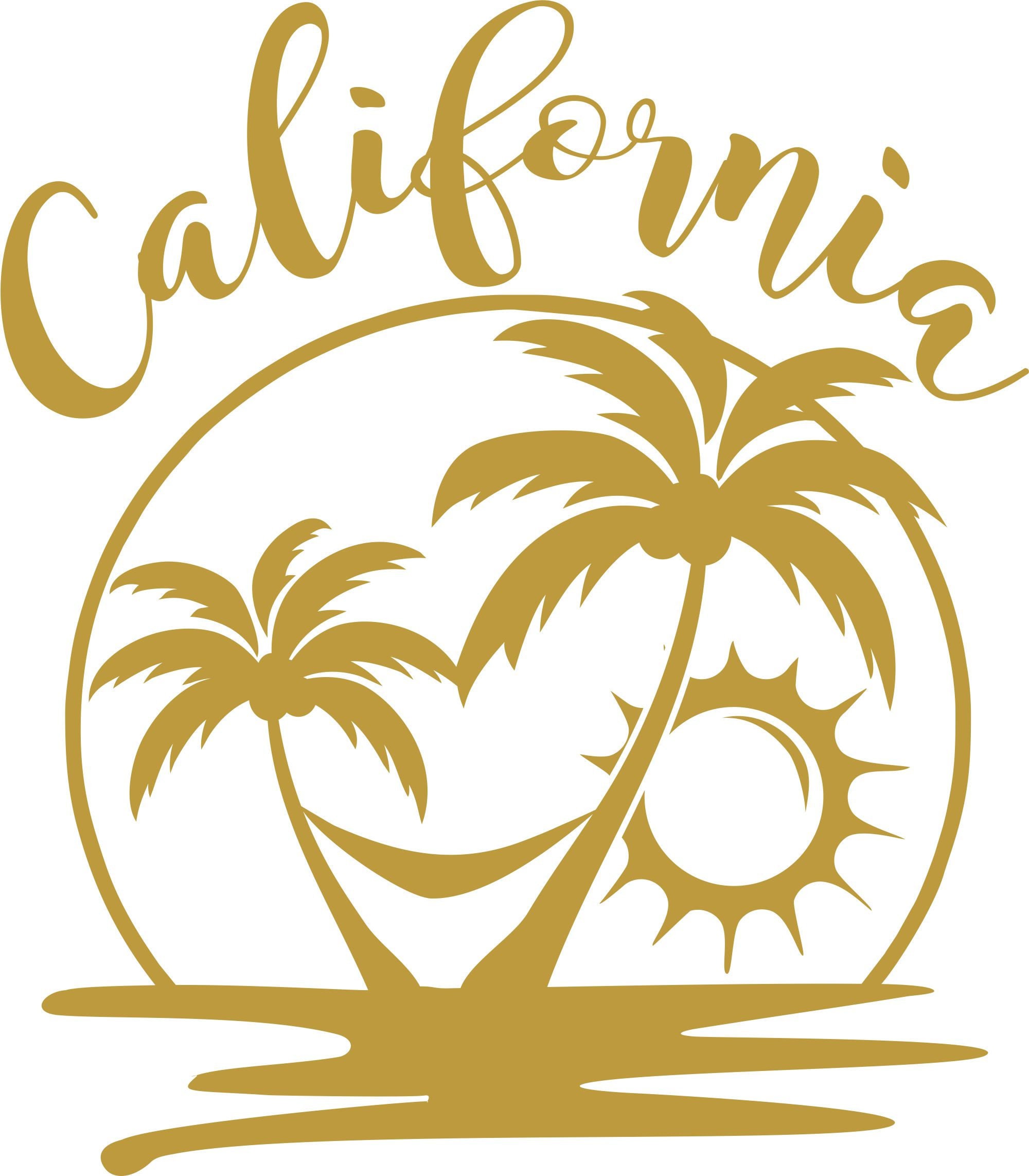 CALIFORNIA BEACH SUNSET Vinyl Decal Sticker Nature Decal | Etsy