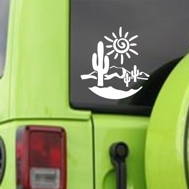 Desert Sunset Vinyl Decal Sticker: Adventure Car Laptop Decor - Etsy