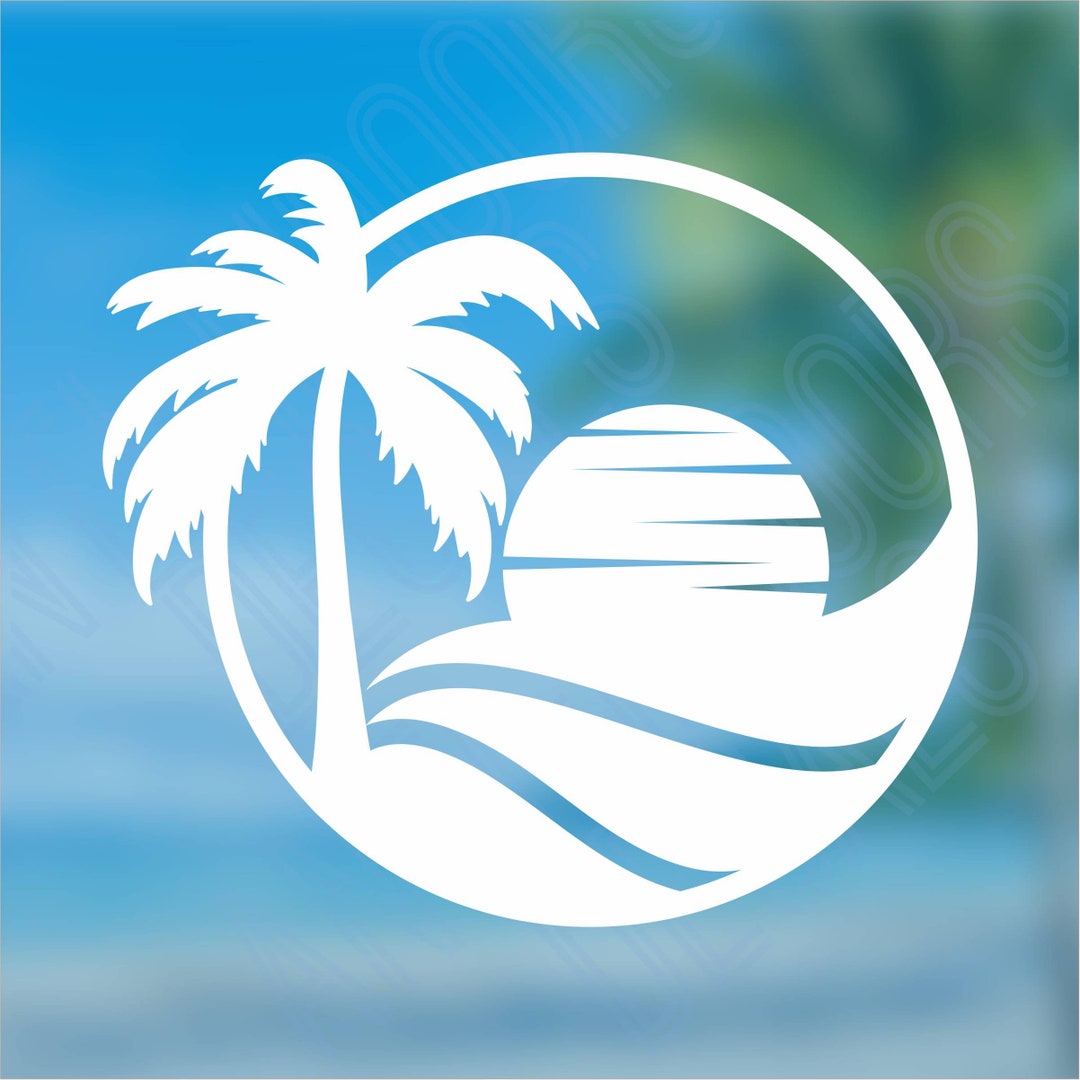 BEACH SUNSET Vinyl Decal Sticker, Adventure Gift Decal, Nature Decal ...