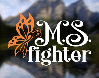 MS Warrior, M.S. Support, Vinyl Decal Sticker, Custom Name, Multiple ...