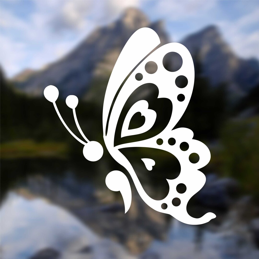 SEMICOLON Butterfly Vinyl Decal Sticker, Suicide Awareness Gift, Mental ...