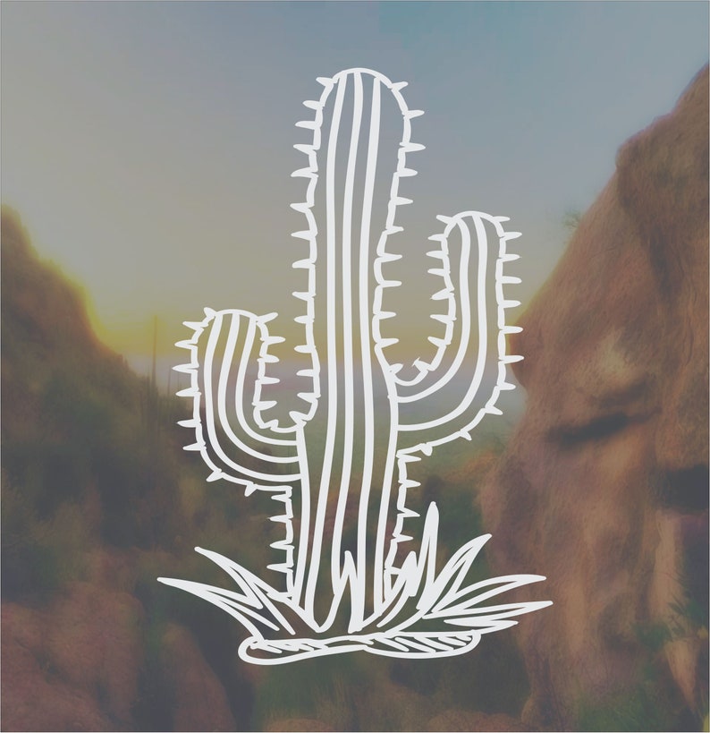 SAGUARO CACTUS Vinyl Decal Sticker Adventure Decal Nature | Etsy
