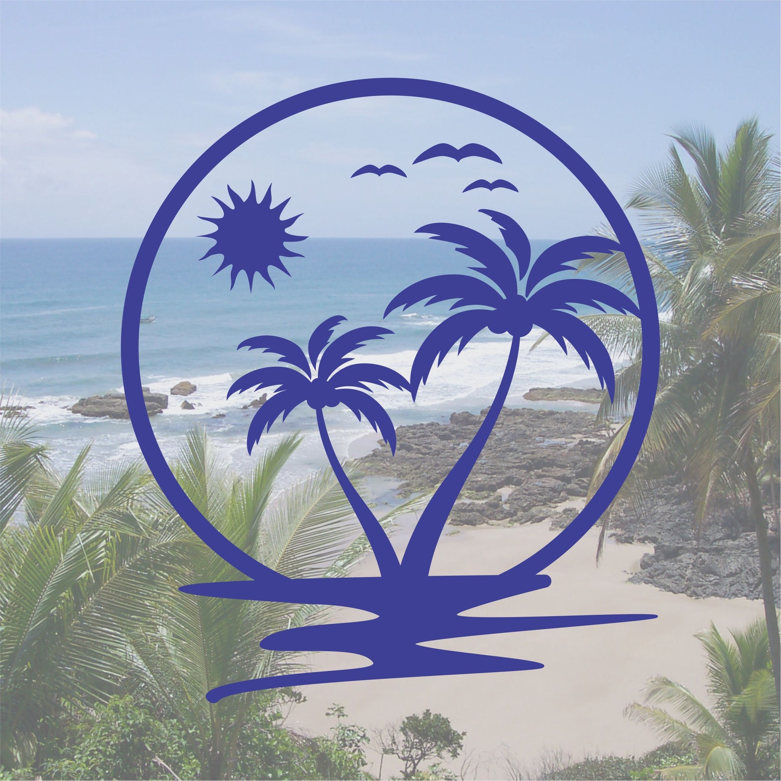 BEACH SUNSET Vinyl Decal Sticker, Adventure Gift Decal, Nature Decal ...