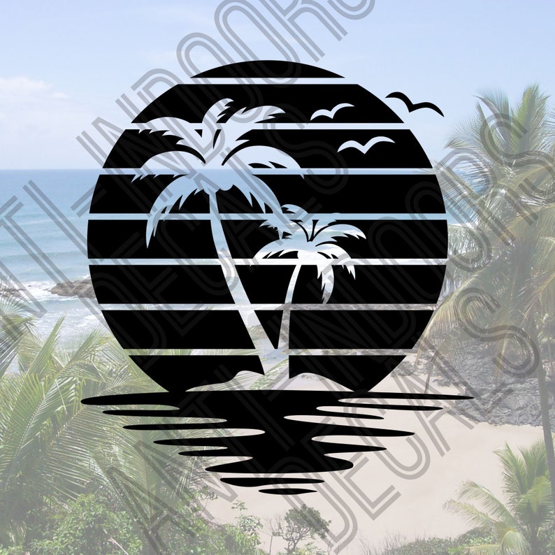 BEACH SUNSET Vinyl Decal Sticker Adventure Decal Nature - Etsy