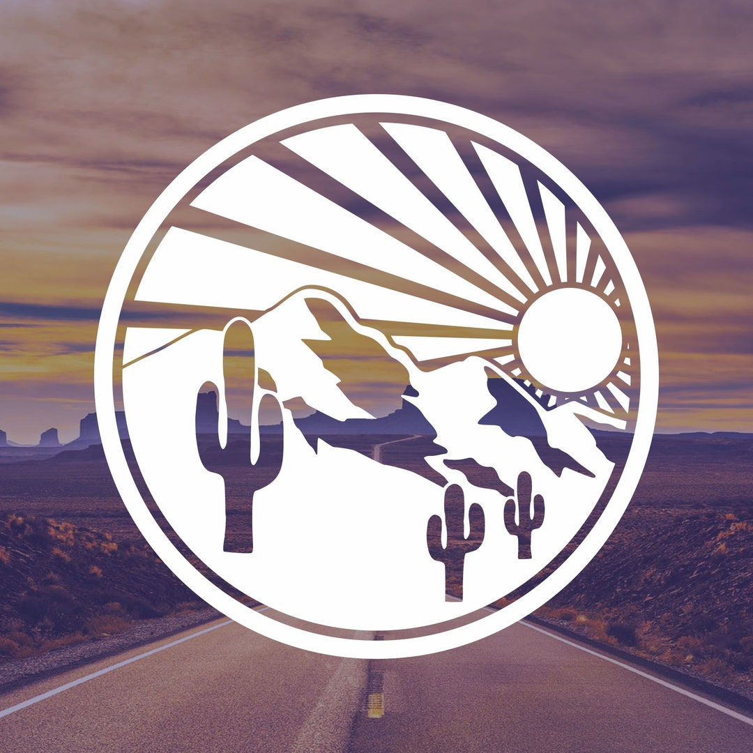 Desert Sunset Vinyl Decal Sticker: Adventure Car Laptop Decor - Etsy