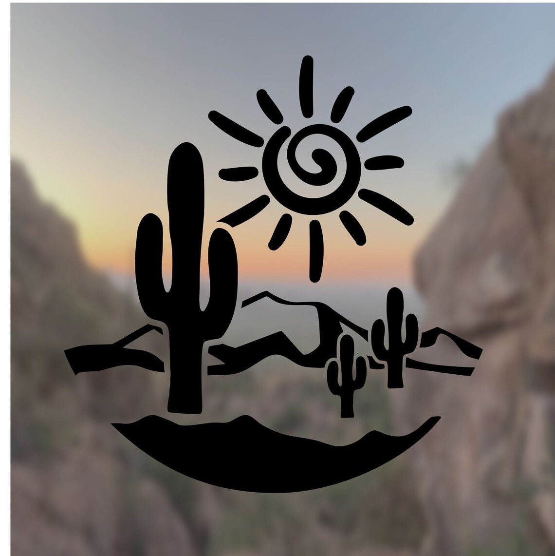 DESERT SUNSET Vinyl Decal Sticker Adventure Decal Nature - Etsy