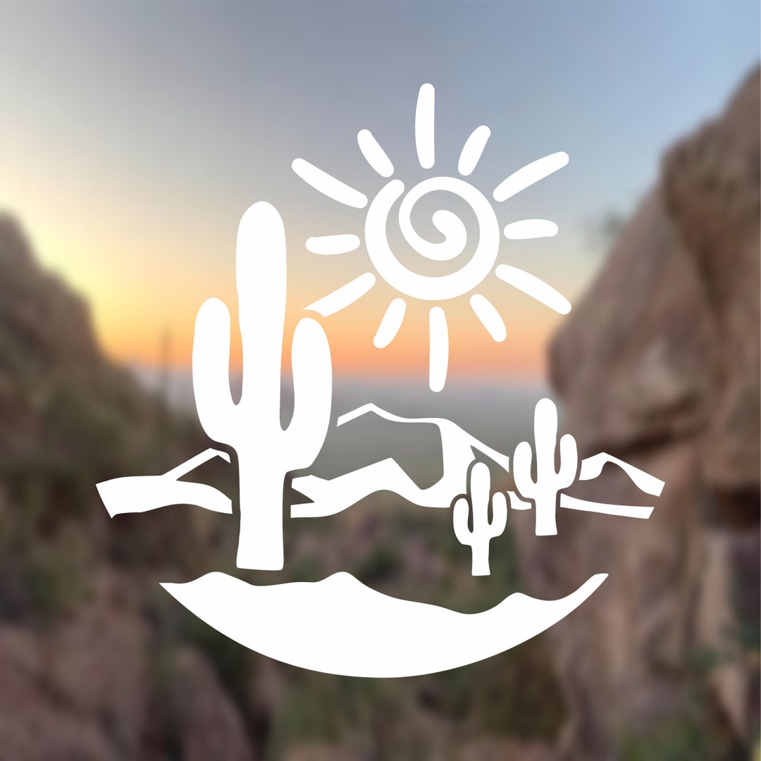Desert Sunset Vinyl Decal Sticker: Adventure Car Laptop Decor - Etsy