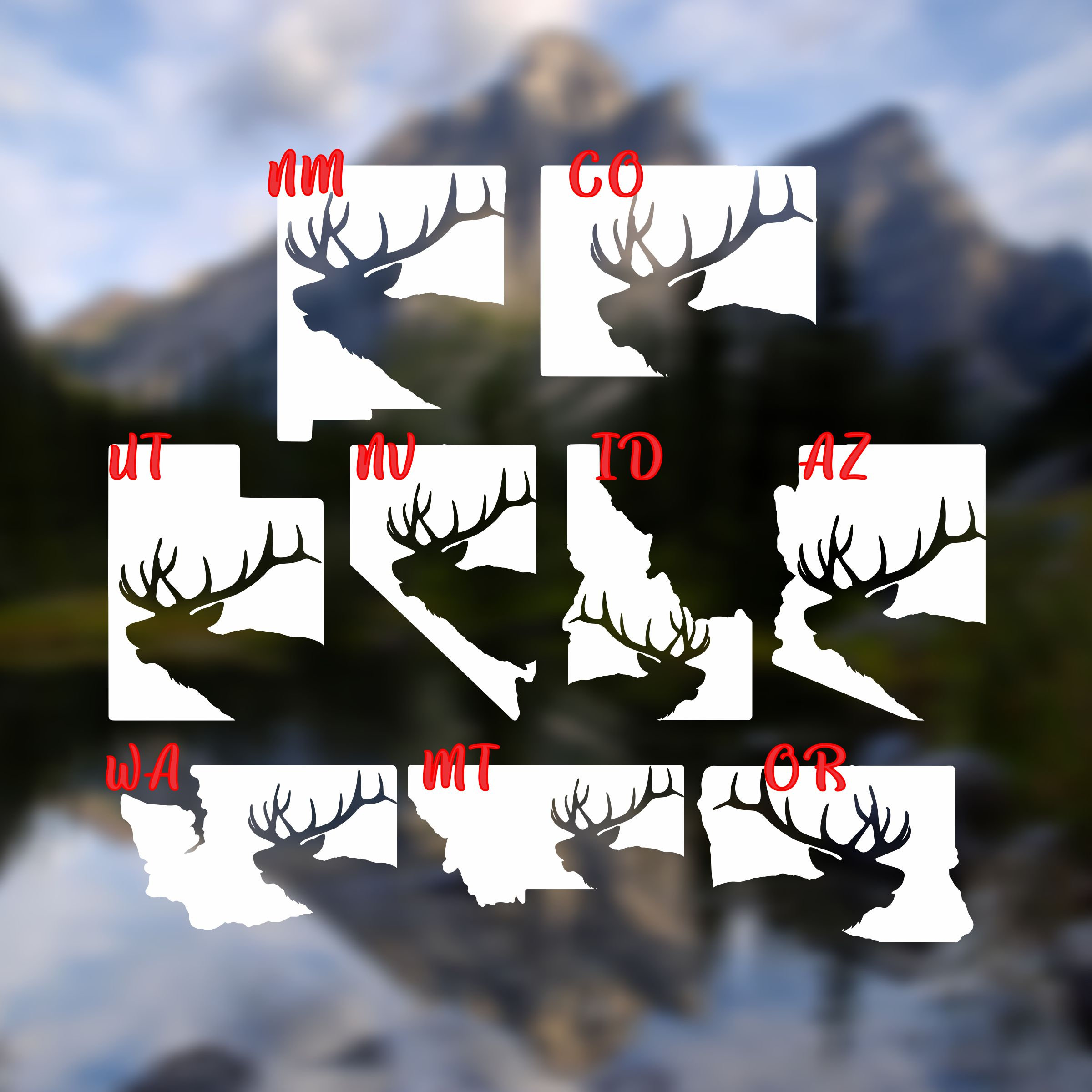 Elk Hunting Decals