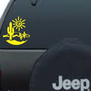 Desert Sunset Vinyl Decal Sticker: Adventure Car Laptop Decor - Etsy