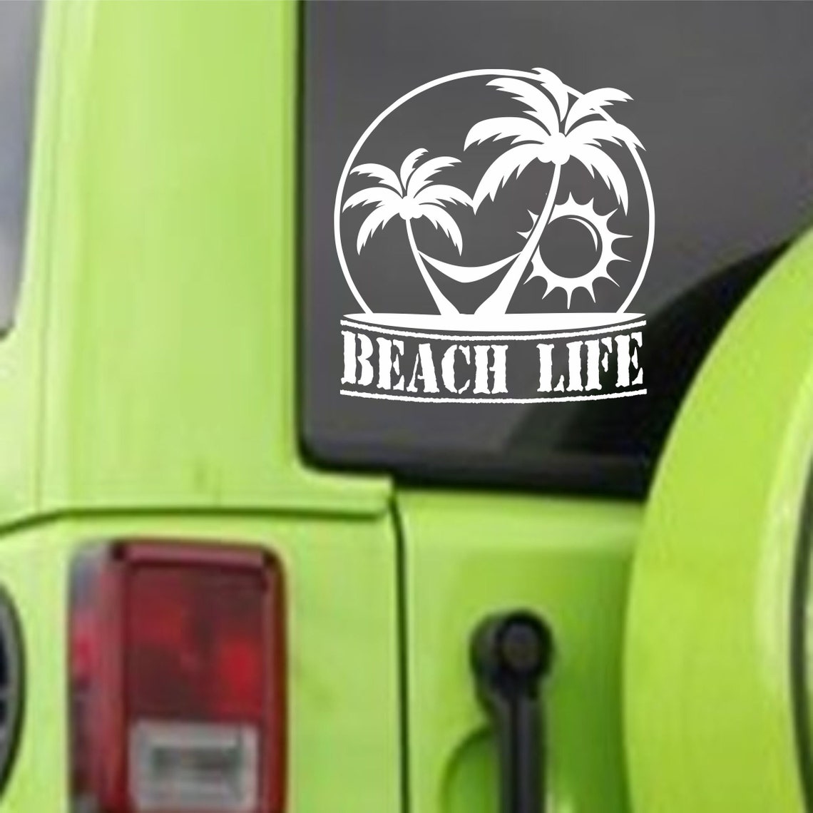 BEACH LIFE Decal BEACH Sunset Vinyl Decal Sticker Nature | Etsy