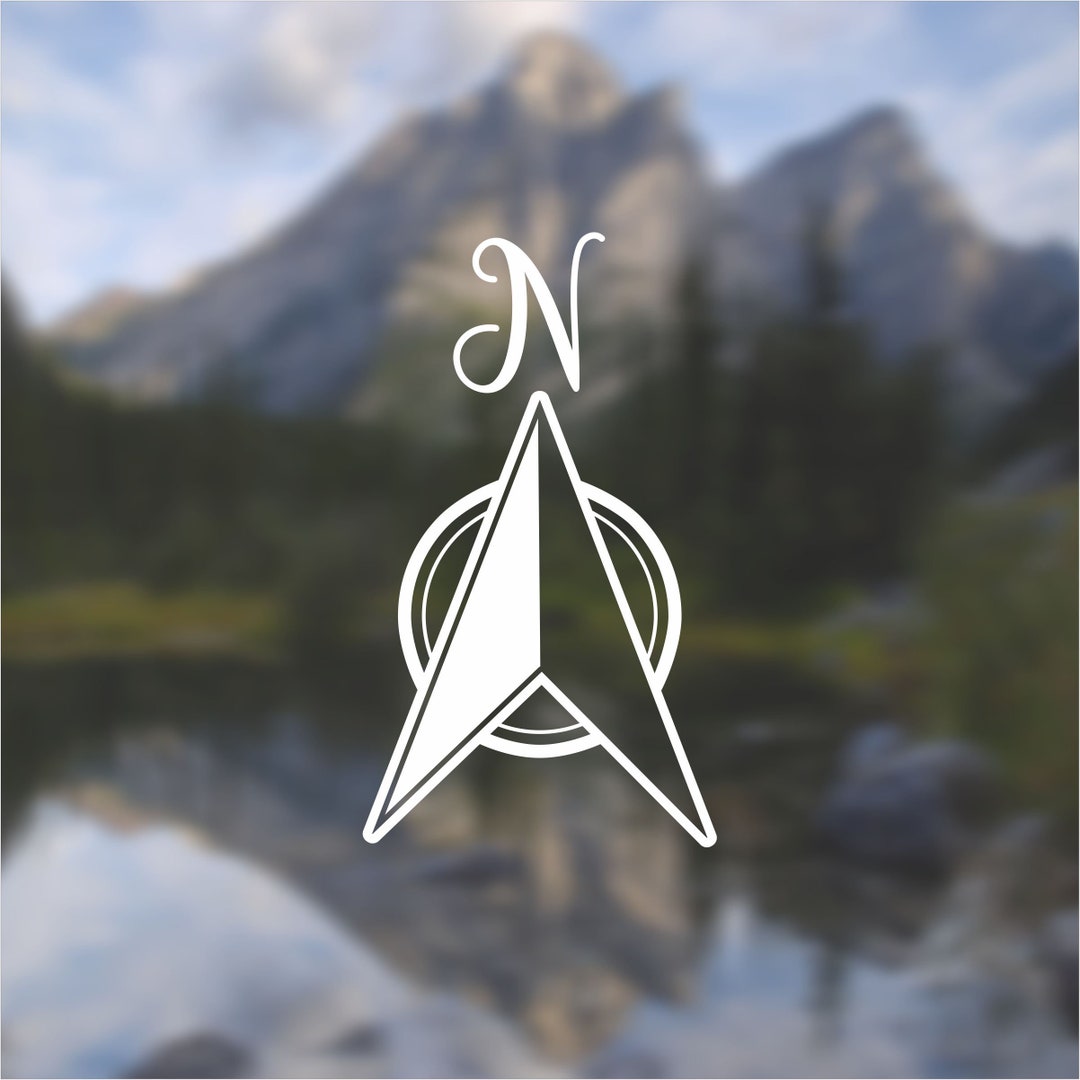 NORTH COMPASS Vinyl Decal Sticker, Adventure Decal, Nature Decal ...