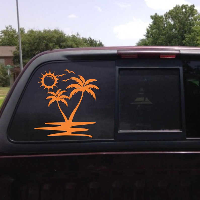 BEACH SUNSET Vinyl Decal Sticker, Adventure Decal, Nature Decal, Beach ...