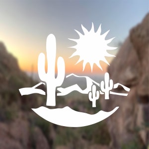 DESERT SUNSET Vinyl Decal Sticker, Adventure Decal | Nature Decal ...