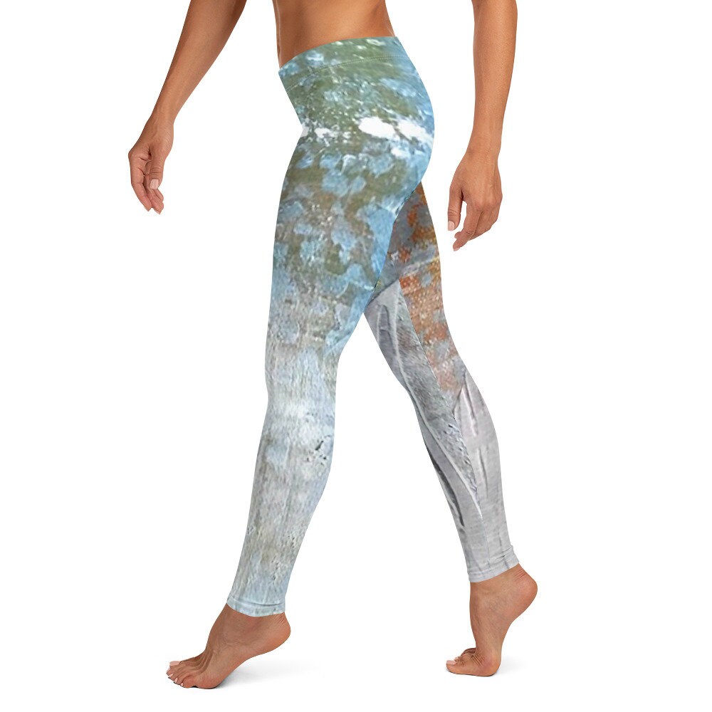 Leggings With Abstract Art, Yoga Leggings for Women, Artfully Designed ...