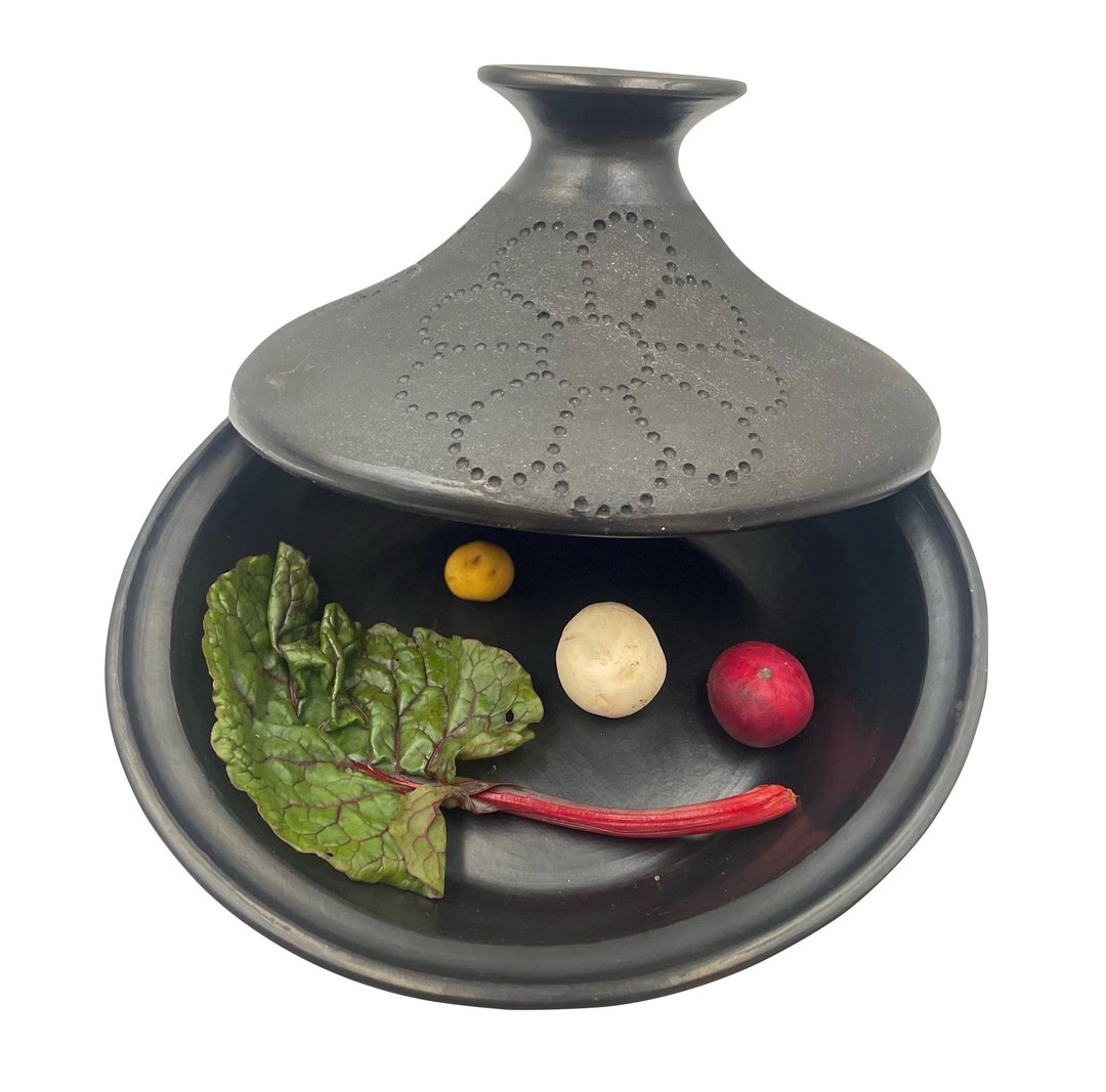 Clay Tagine for Cooking Tajin Tayin Diameter 12 Aprox Hight 7 Black ...