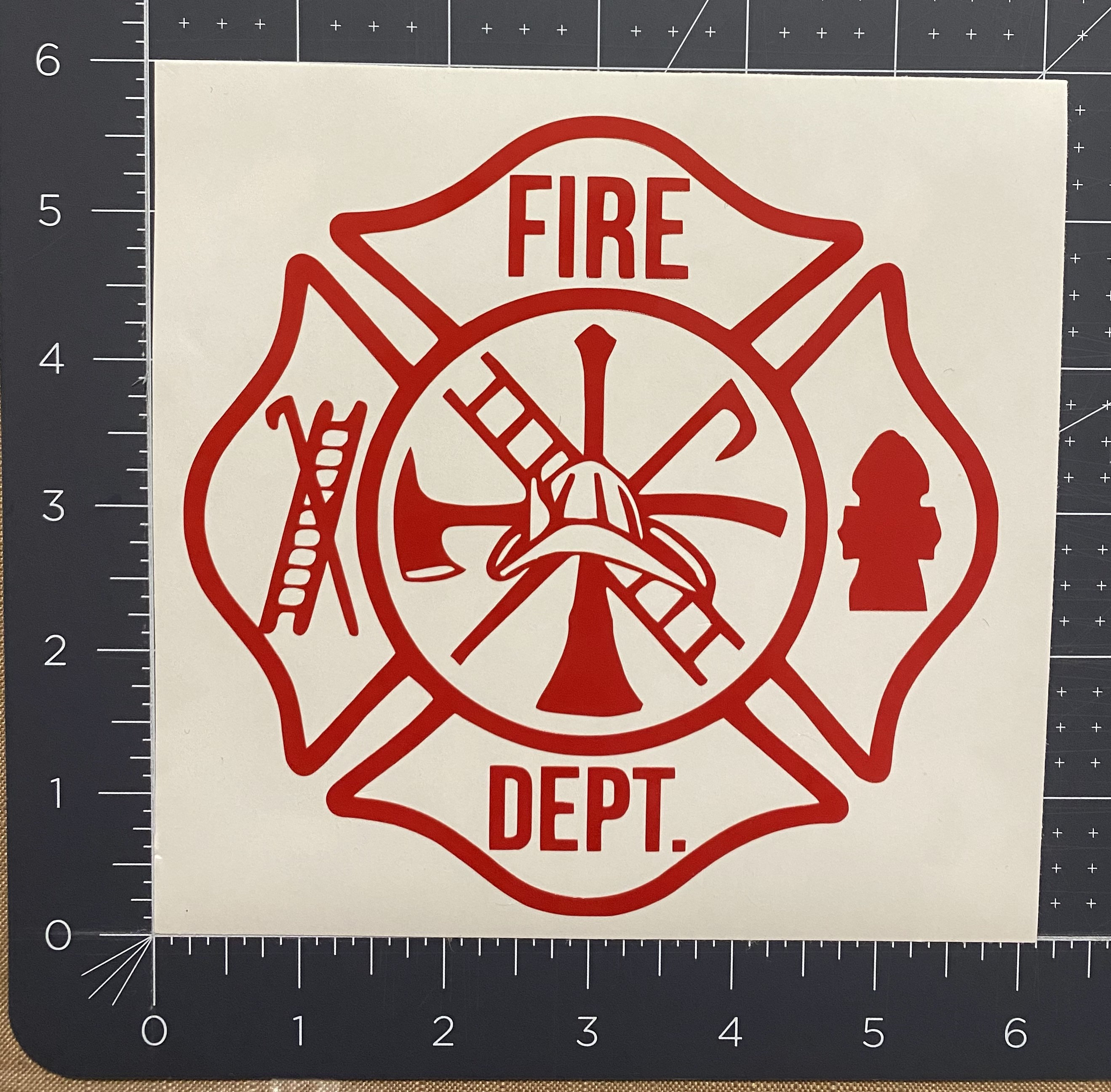 Fire Department Vinyl Logo Sticker Decal - Laptop - Bumper Sticker - Etsy
