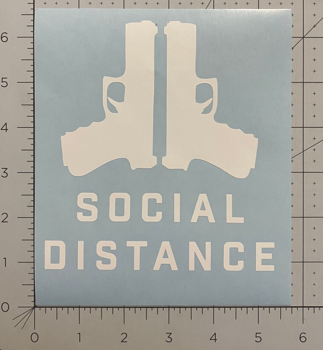 Social Distance Vinyl Sticker Decal Bumper Window Laptop - Etsy