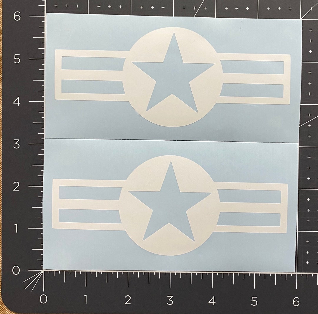 United States Air Force Logo Vinyl Sticker Decal Shown in Matte White ...