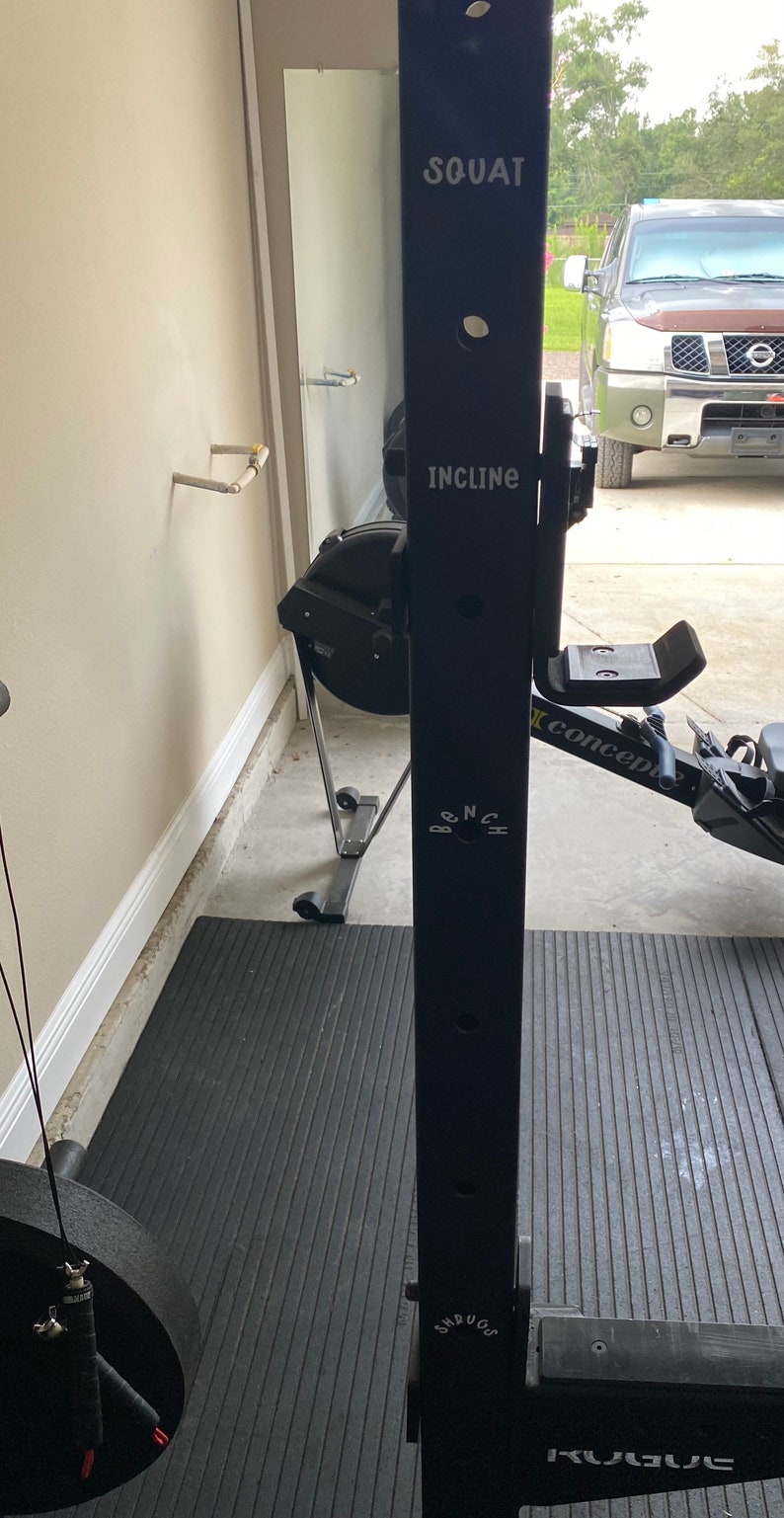 Custom Power Rack Labels Shown in Matte White. **please Specify the ...