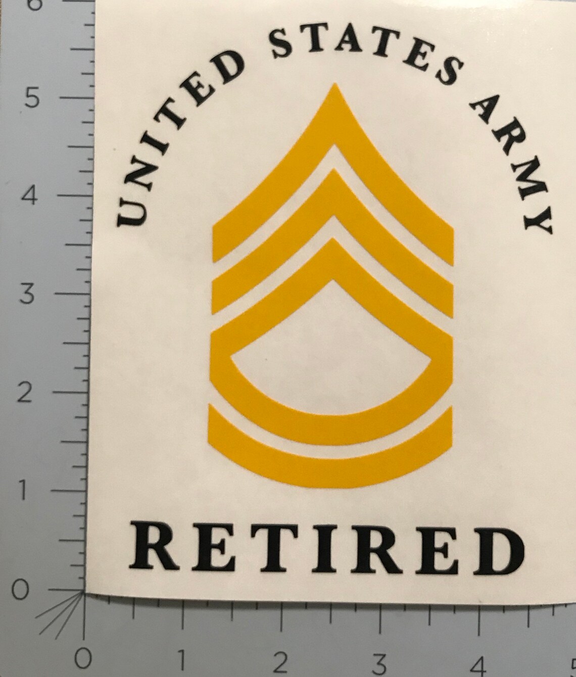 United States Army E7 E9 retired custom vinyl sticker decal | Etsy