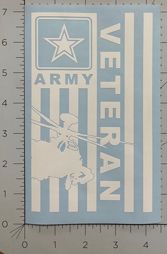 US Army Aviation Laptop Decal Car Decal Apache Helicopter American Flag ...