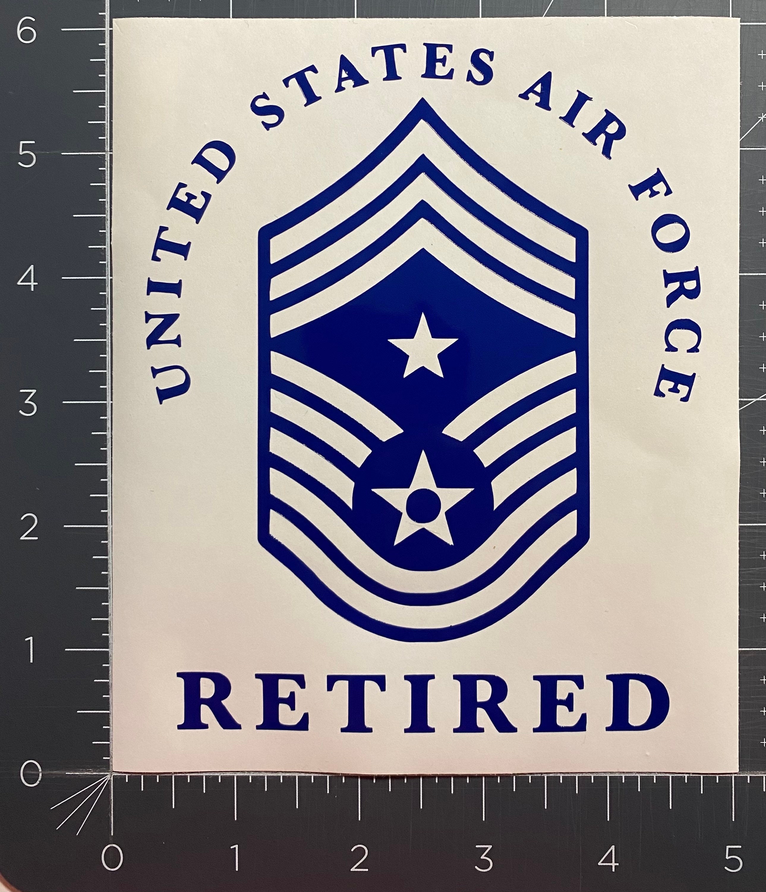 E7 E9 United States Air Force Retired vinyl sticker decal | Etsy