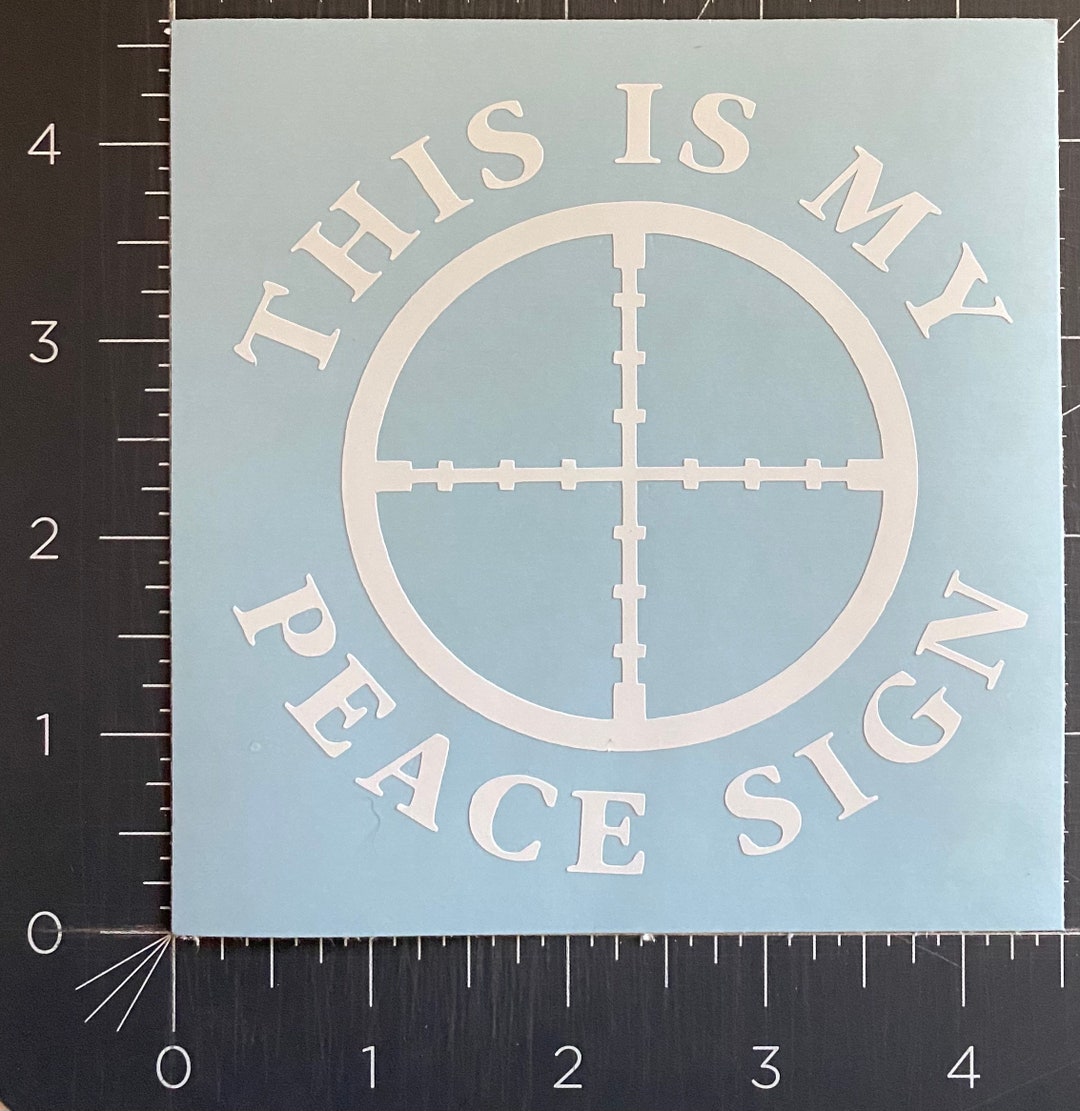 Show Your 2nd Amendment Rights Support With a Symbol of Your Peace Sign ...