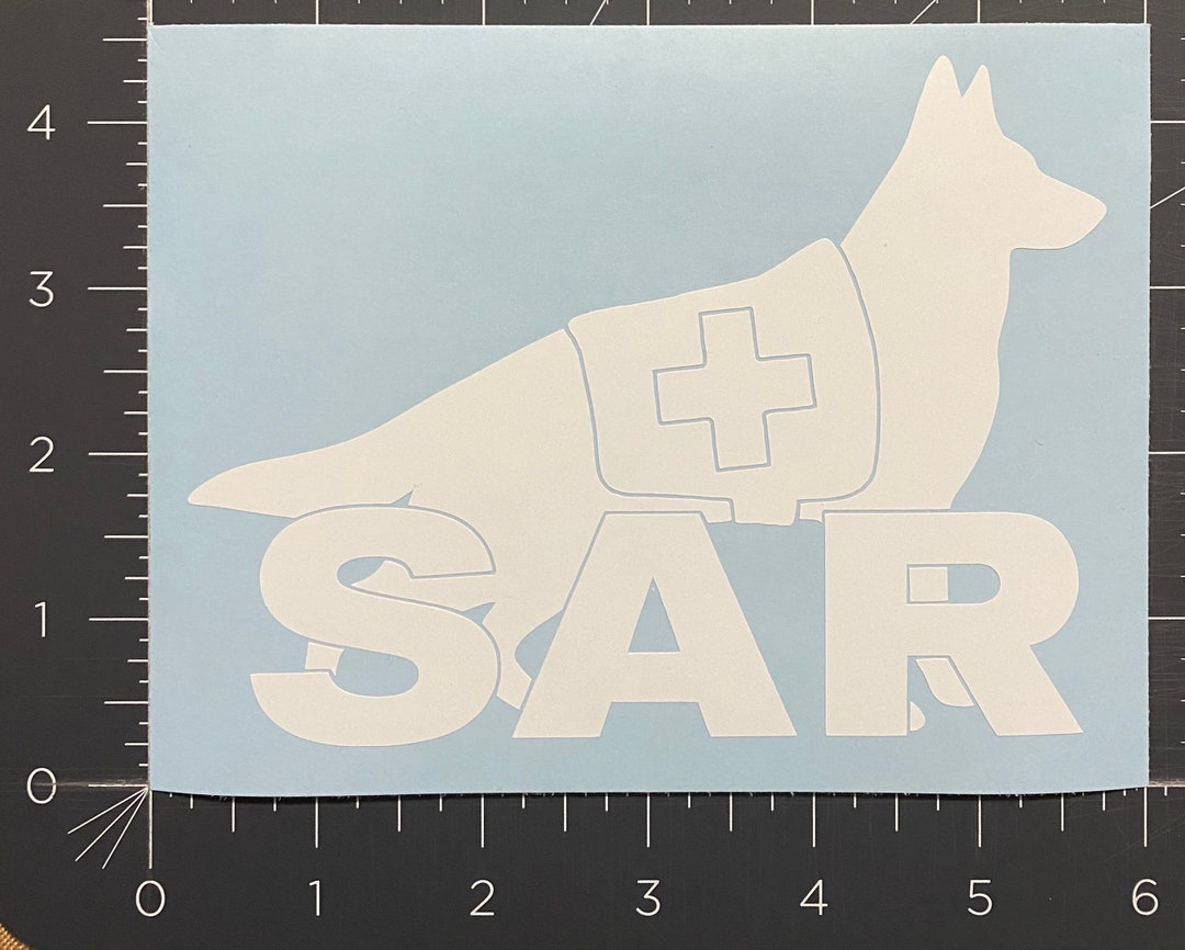 Search and Rescue - SAR - Custom Vinyl Sticker Decal Shown With German ...