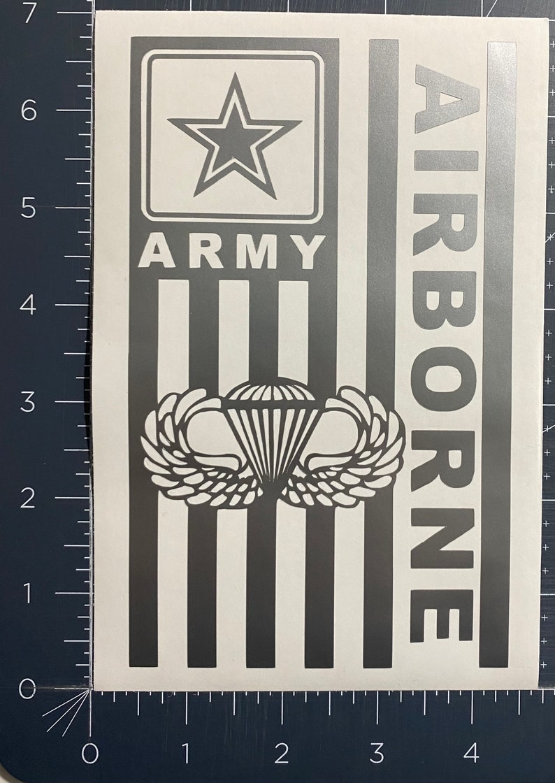 Beautiful Custom Army Airborne Veteran Vinyl Sticker Decal - Etsy