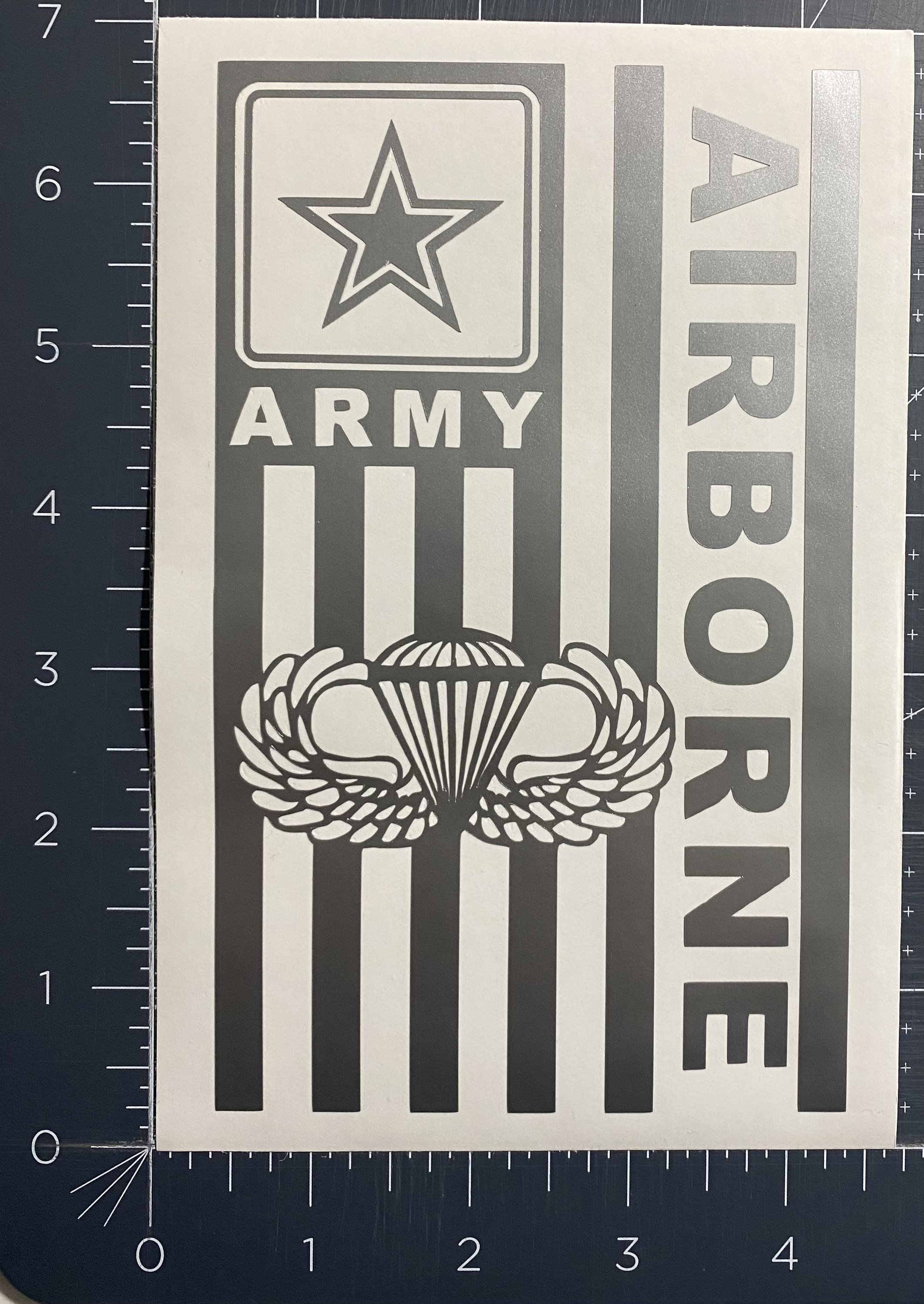 Beautiful Custom Army Airborne Veteran Vinyl Sticker Decal - Laptop ...