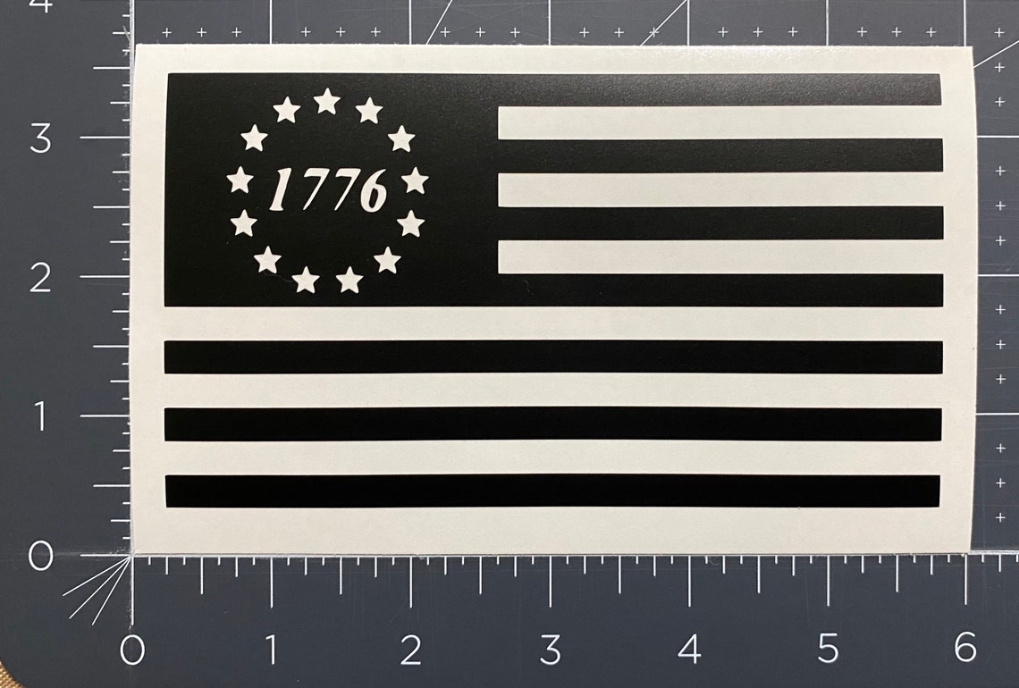 1776 American Flag Vinyl Sticker Decal Laptop Bumper - Etsy